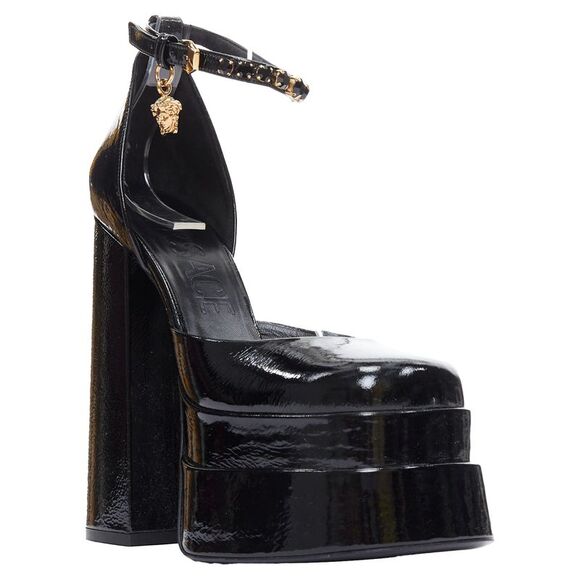 Versace | Shoes | Versace Aevitas Patent Crystal Medusa Platform | Poshmark